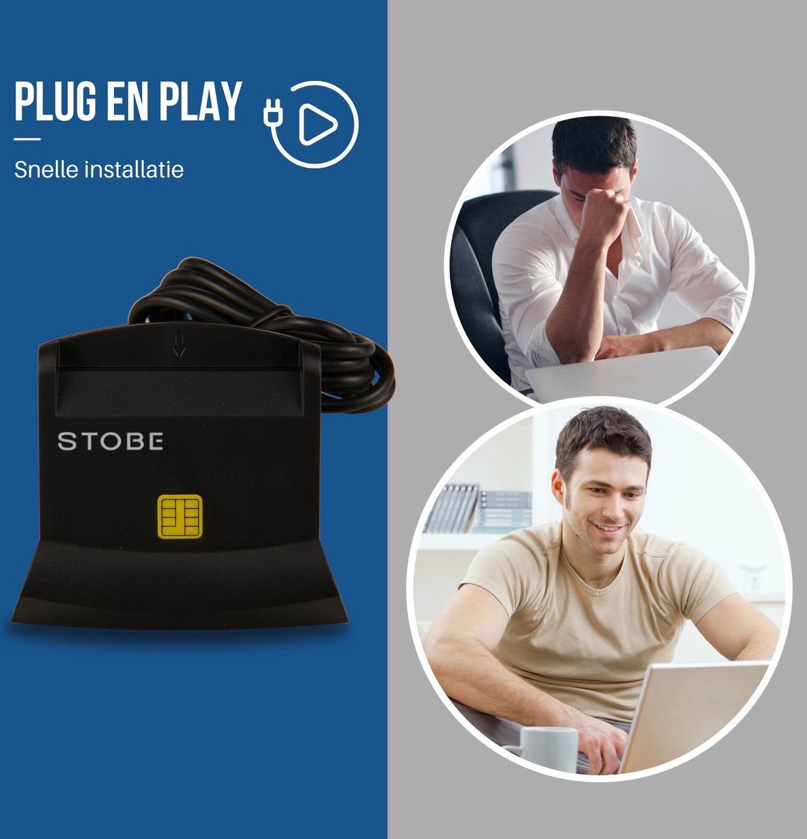 STOBE eID Kaartlezer België - Identiteitskaartlezer & multi Card Reade ...